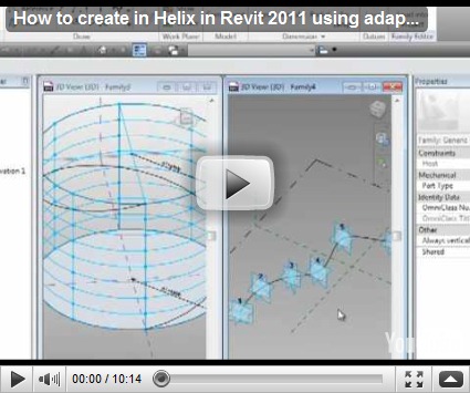 Revit : Creating a helix using Adaptive components in Revit 2011